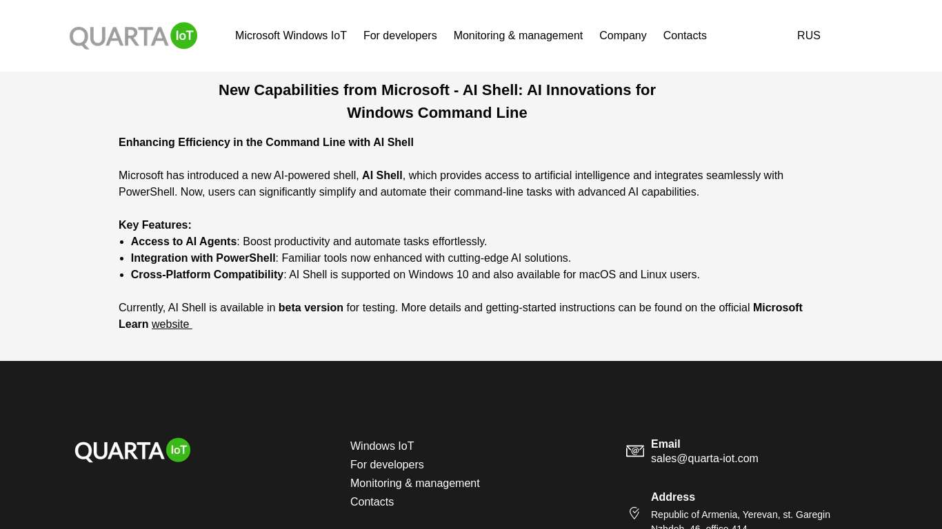 New Capabilities from Microsoft - AI Shell: AI Innovations for Windows Command Line